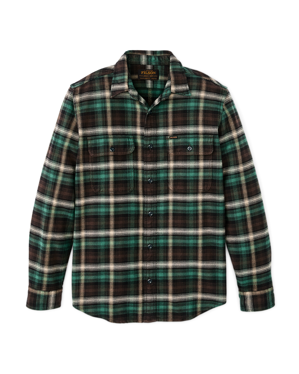 Vintage Flannel Work Shirt - Brown / Cream / Multi Plaid | Filson