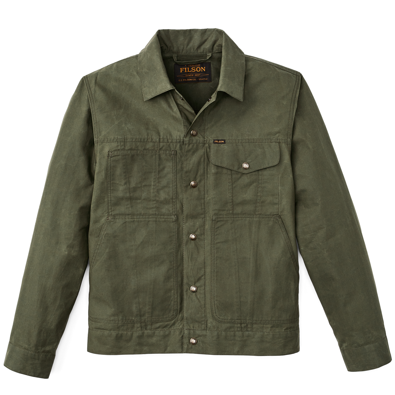 Dry Wax Short Cruiser Jacket - Olive | Filson