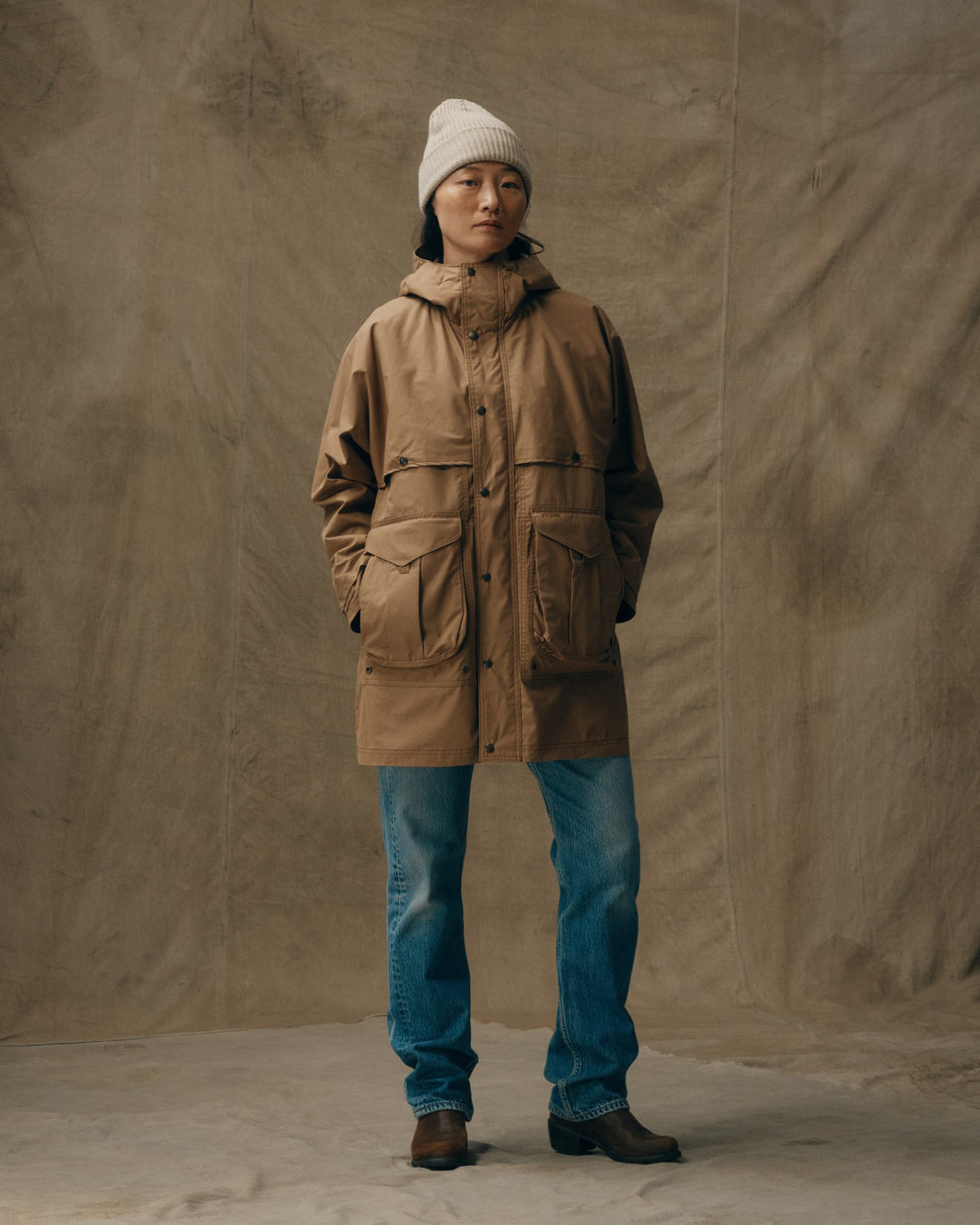 Women's Aviator Cloth Long Raincoat | Filson