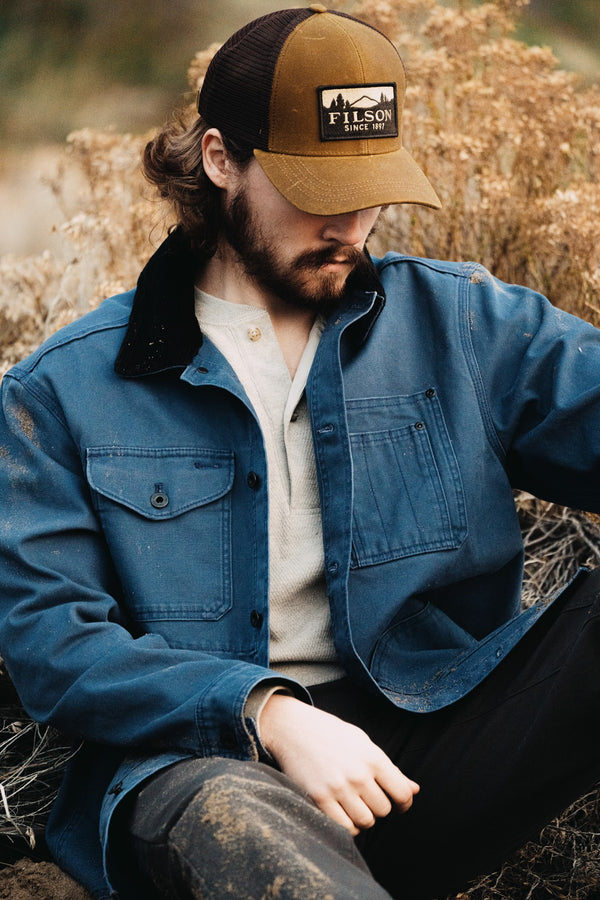 Rustic Canvas Barn Coat - Indigo | Filson