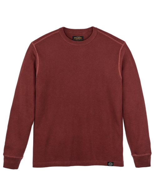 Waffle Knit Thermal Crewneck - Fired Brick | Filson