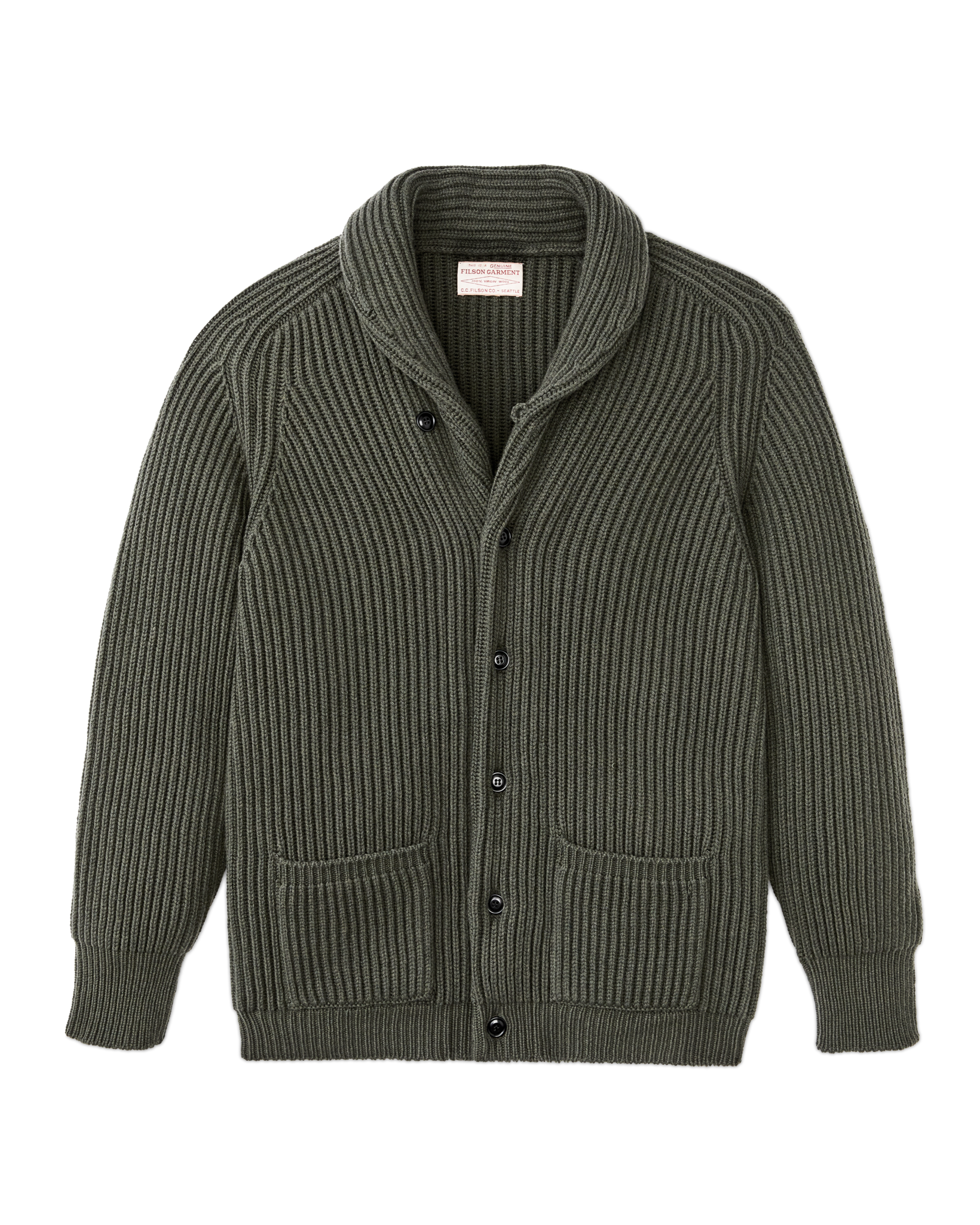 Bristol Cardigan Sweater - Forest Green Heather | Filson