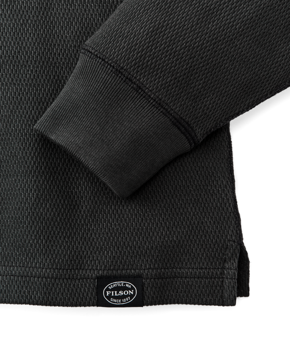 Waffle Knit Thermal Crewneck - Faded Black | Filson