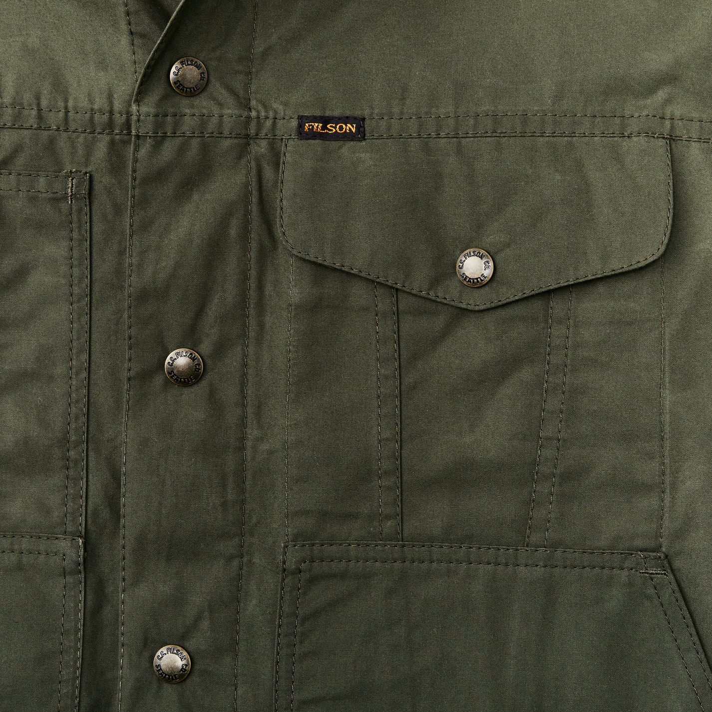 Dry Wax Short Cruiser Jacket - Olive | Filson