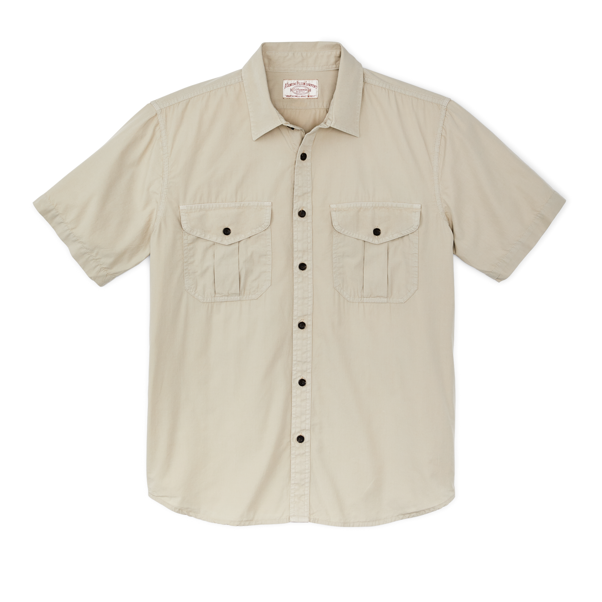 Men's Washed Short Sleeve Feather Cloth Shirt | Filson