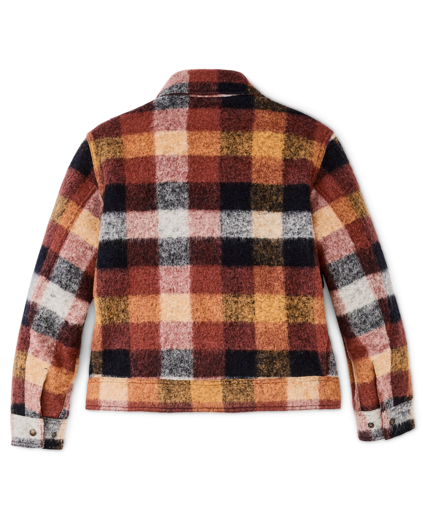 Women's Blanket Wool Heritage Jacket - Red / Orange / Black Plaid | Filson