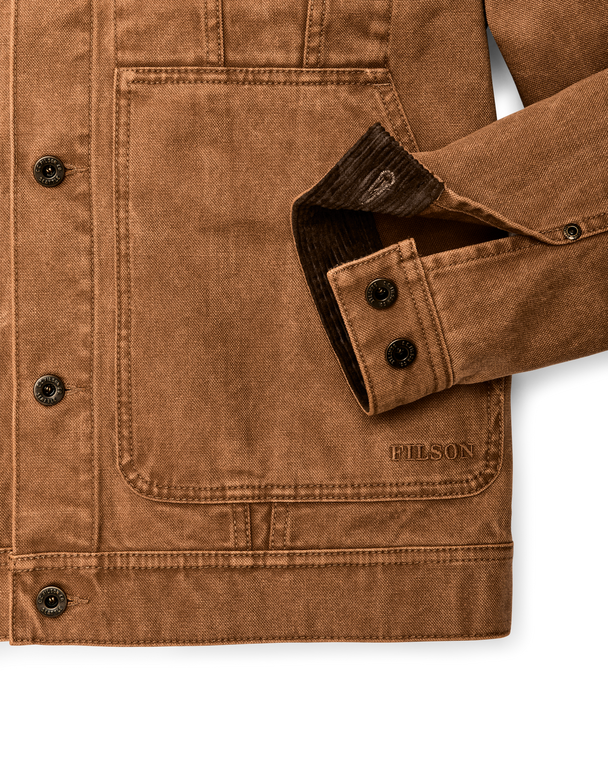 Rustic Canvas Short Cruiser Jacket - Whiskey | Filson