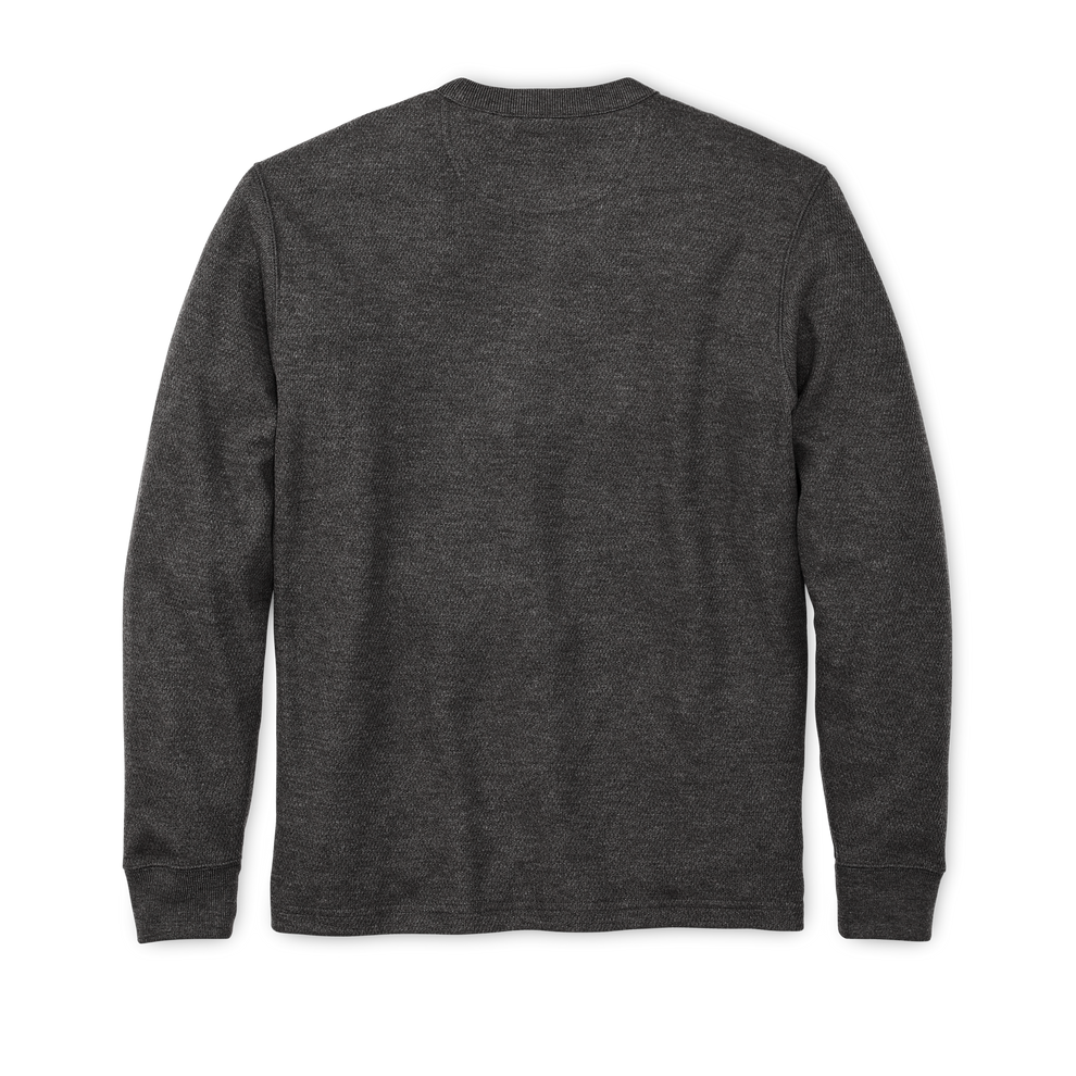 Men's Waffle Knit Thermal Crewneck Sweatshirt — Charcoal | Filson